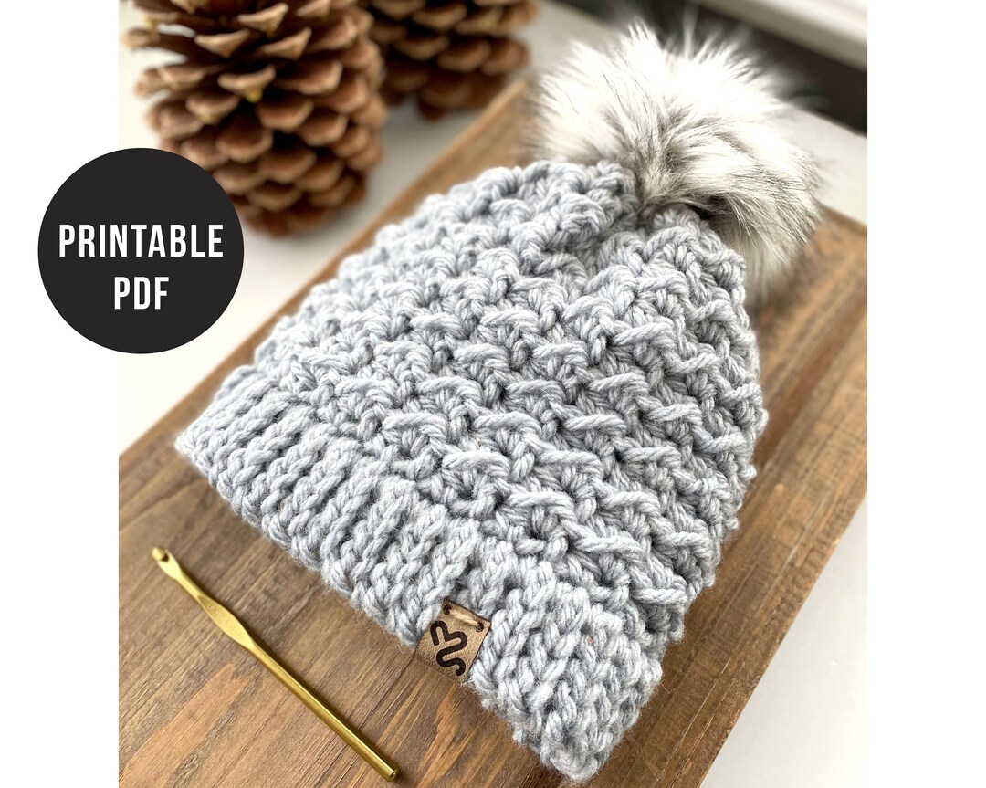 Winter Waves Chunky Crochet Beanie Pattern / PDF Only / Digital ...