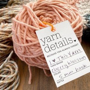 Yarn Details Printable PDF Digital Download PDF Only Crochet Knit Use ...