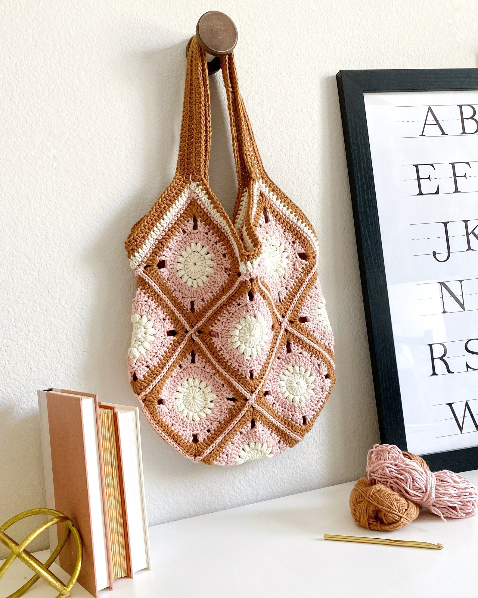 Hannah Tote Bag Pattern PDF Digital Download Granny Square - Etsy