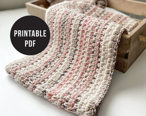 Marble Moss Stitch Blanket Pattern PDF Only Digital - Etsy