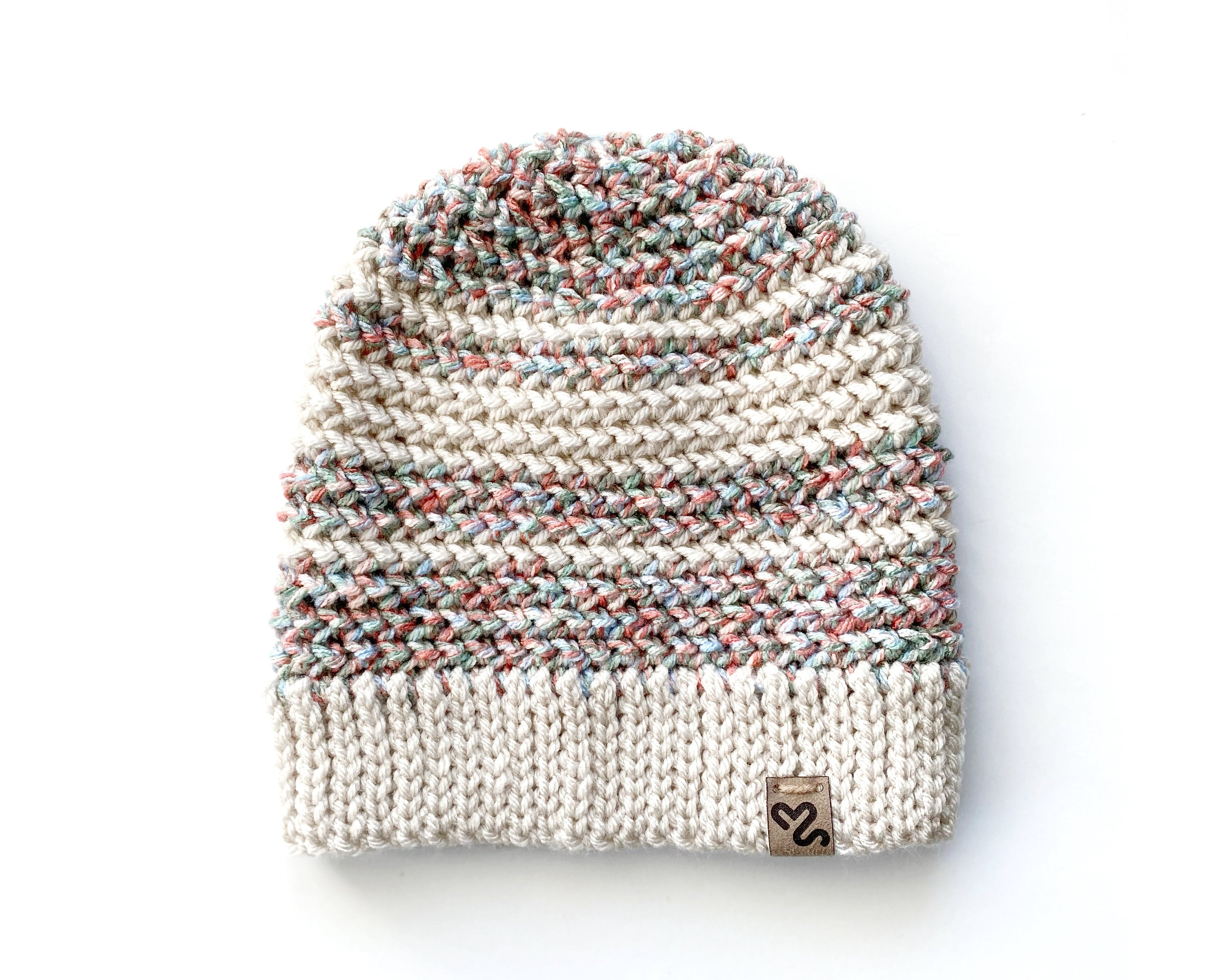 Textured Herringbone Beanie Hat Pattern Digital Download PDF | Etsy