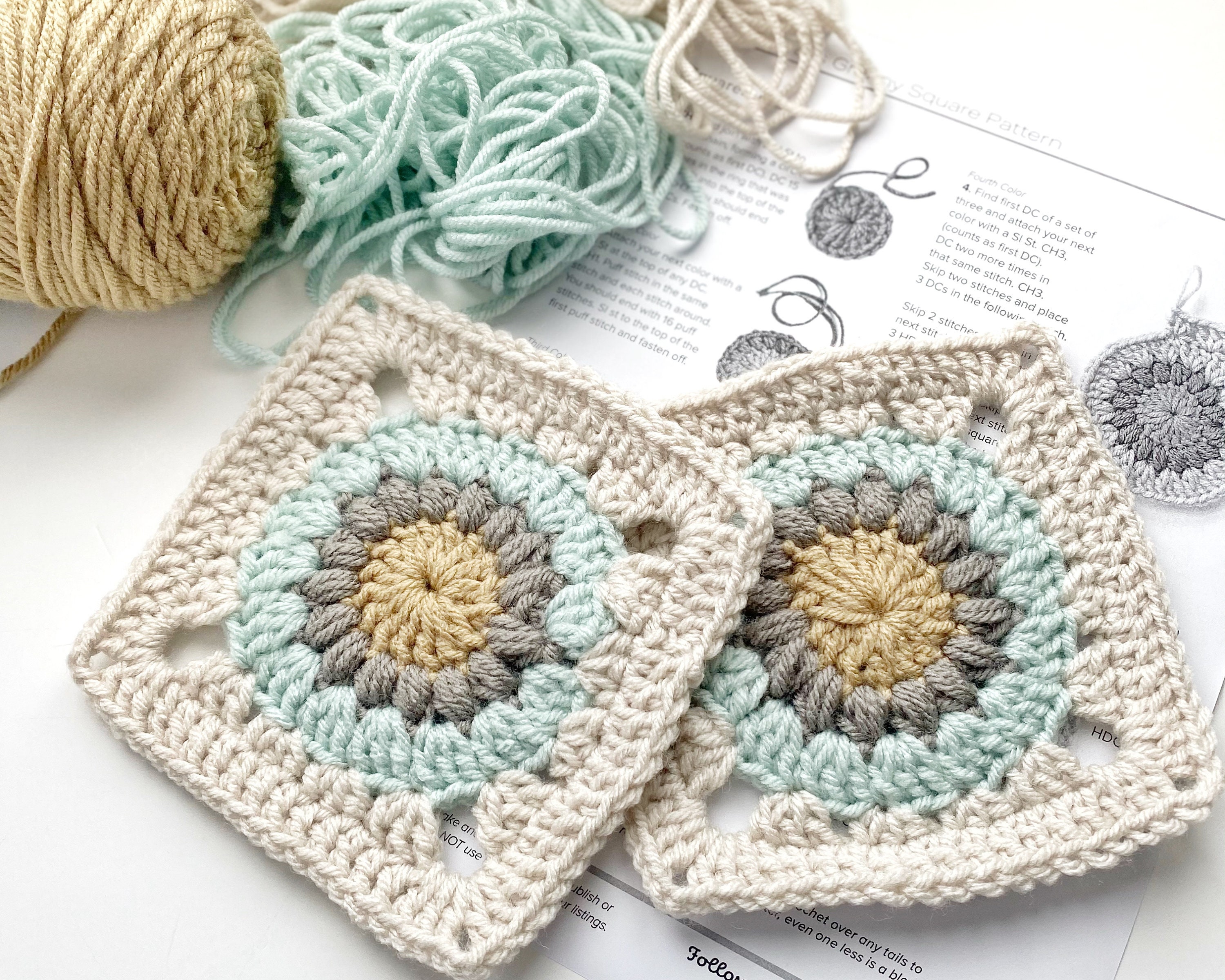 Sunny Days Granny Square Pattern // Square ONLY // PDF ONLY - Etsy ...
