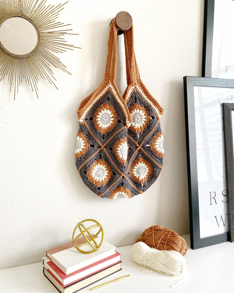 Hannah Tote Bag Pattern PDF Digital Download Granny Square - Etsy