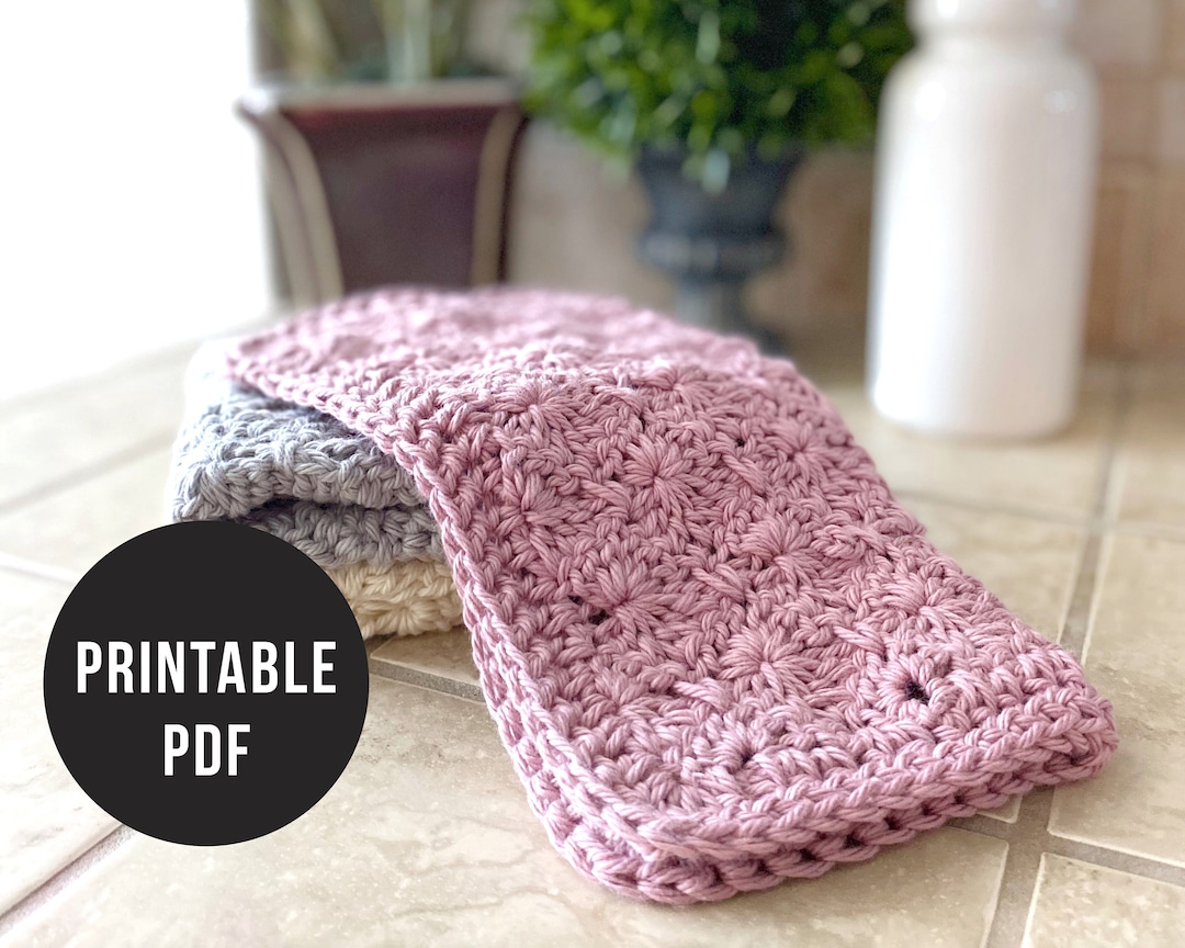 Harlequin Crochet Dishcloth Pattern, Herringbone Border (PDF Pattern ...