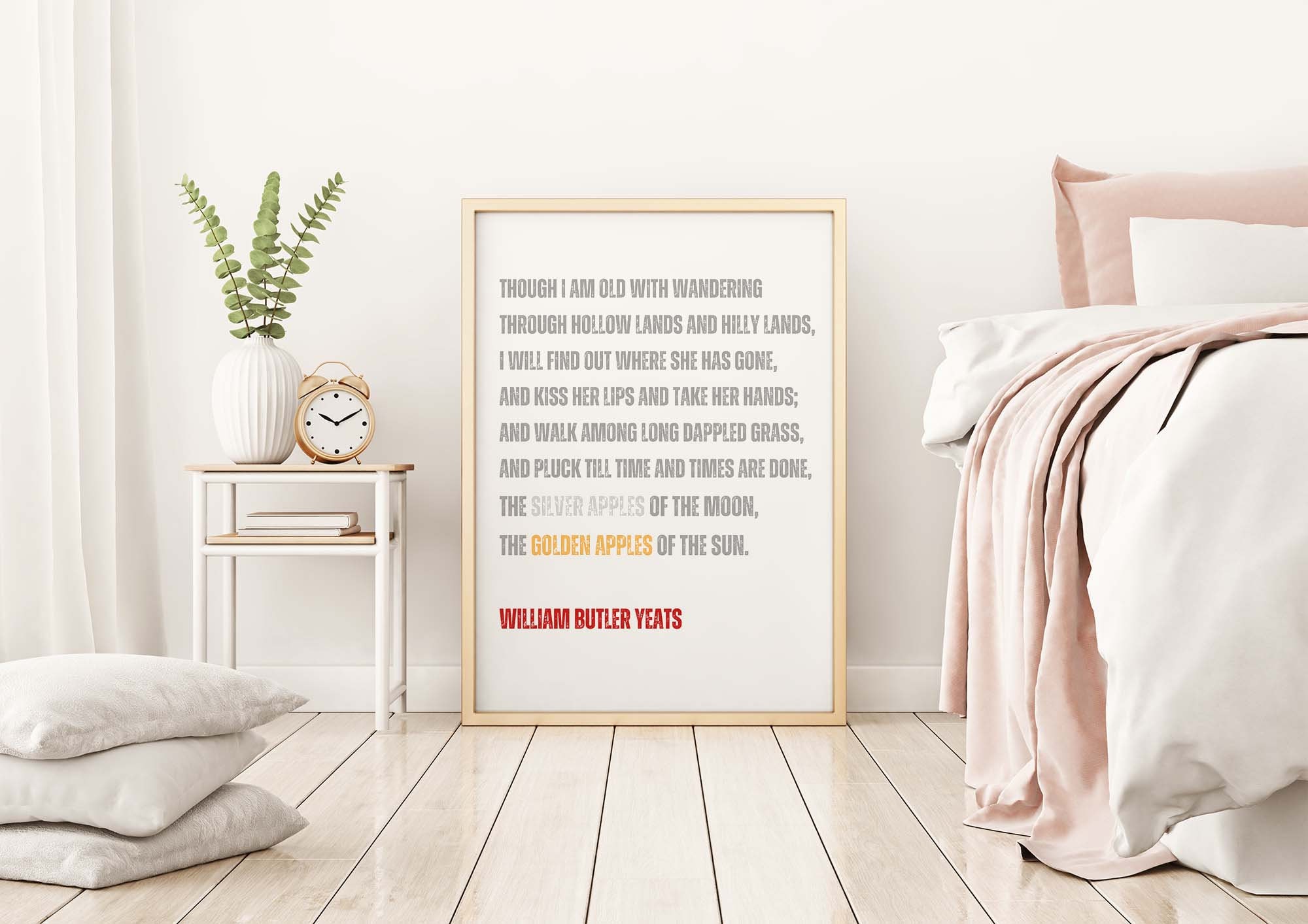 William Butler Yeats Poetry Printable | Literary Wall Art Aesthetic ...