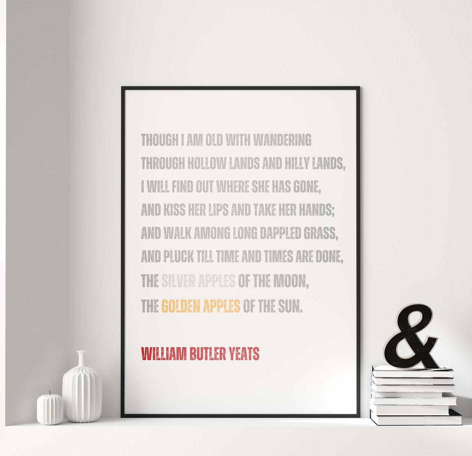 William Butler Yeats Poetry Printable | Literary Wall Art Aesthetic ...