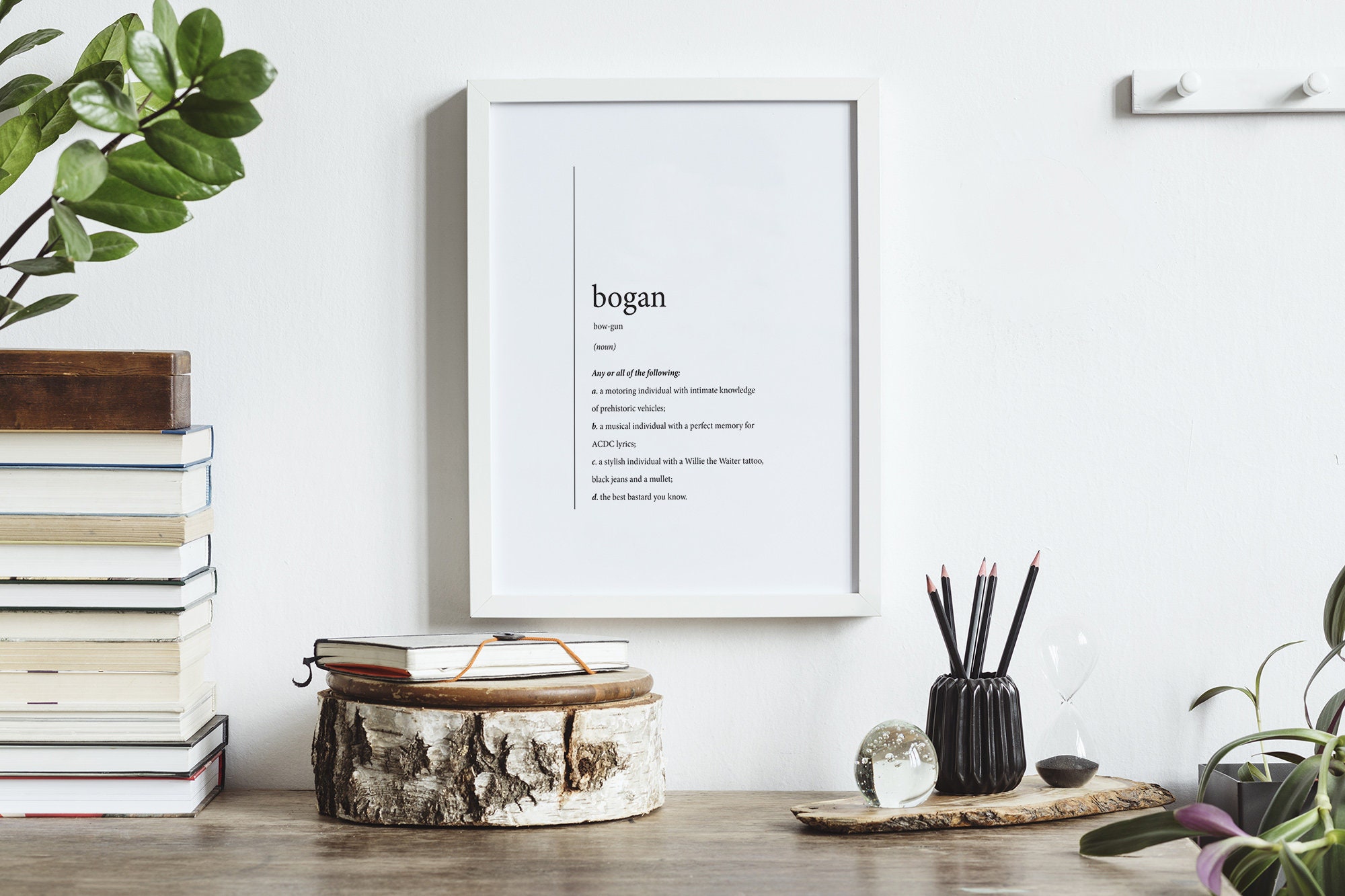 Funny Definition 'bogan' Print Australia Wall Art | Etsy