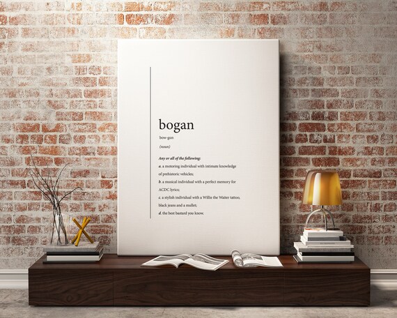 Funny Definition 'bogan' Print Australia Wall Art | Etsy