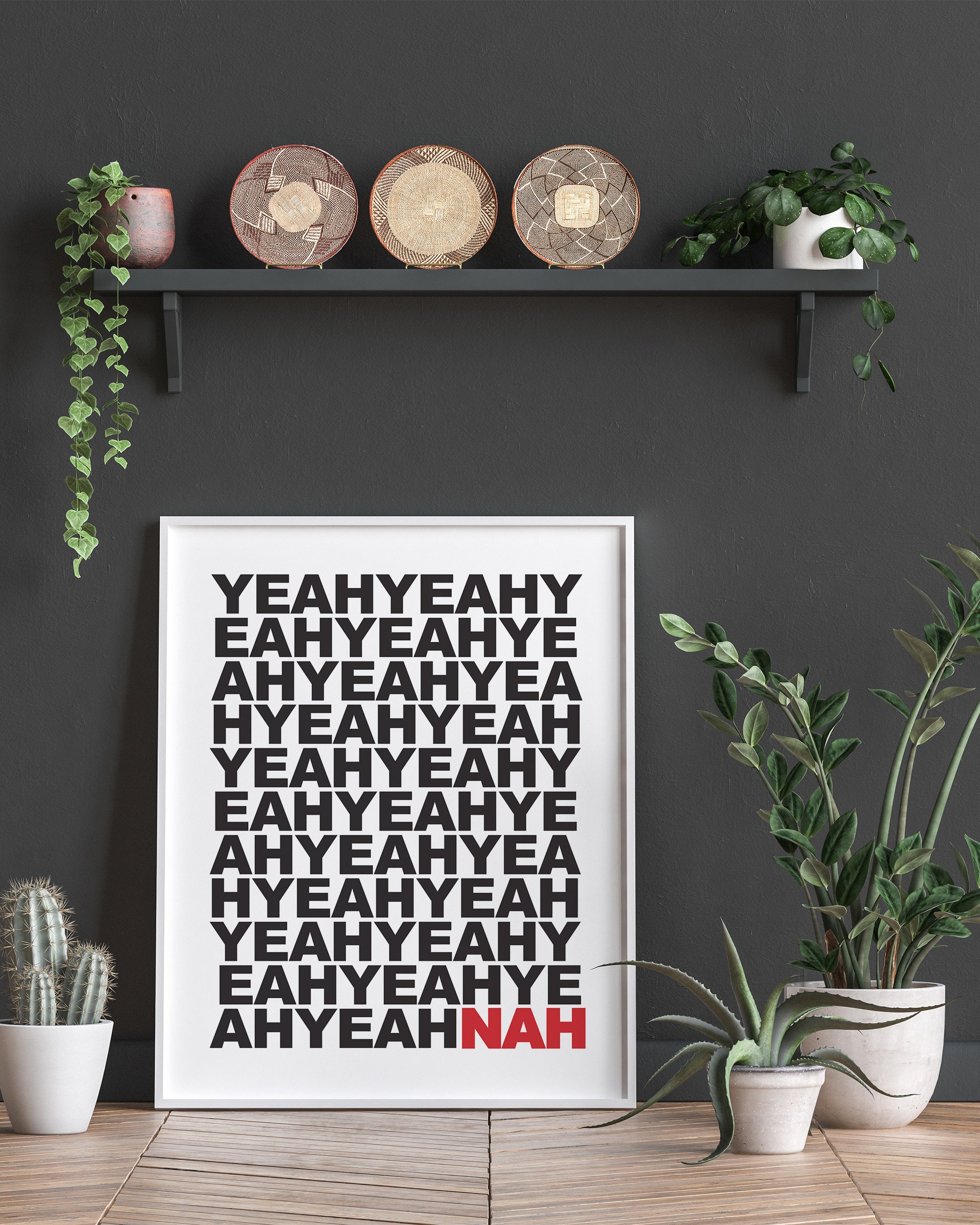 Funny Wall Decor Printable 'yeah Yeah Nah' Classic Aussie & Kiwi Slang ...