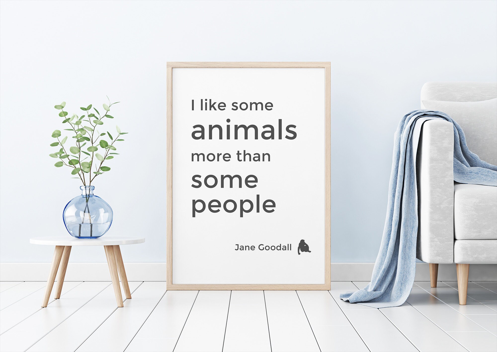 Jane Goodall Wall Art Bundle - Amazing Women Gift - 8 X 10 Unique ...