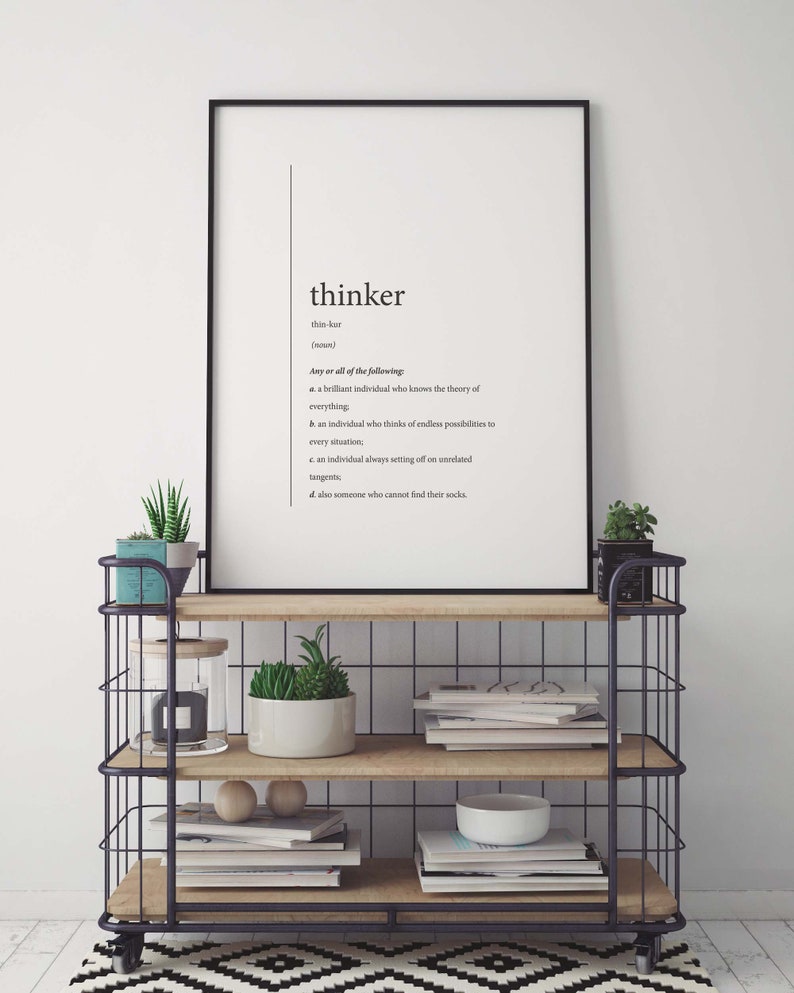 Funny 'thinker' Definition Printable Gift for a - Etsy