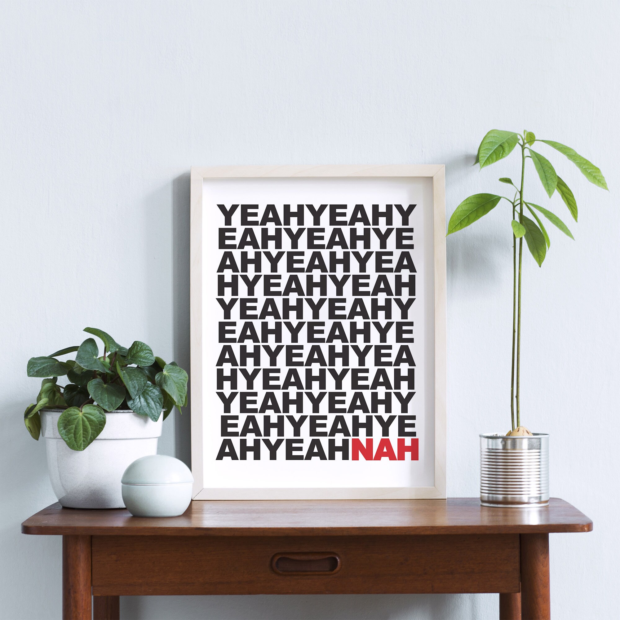 Funny Wall Decor Printable 'yeah Yeah Nah' Classic Aussie & Kiwi Slang ...