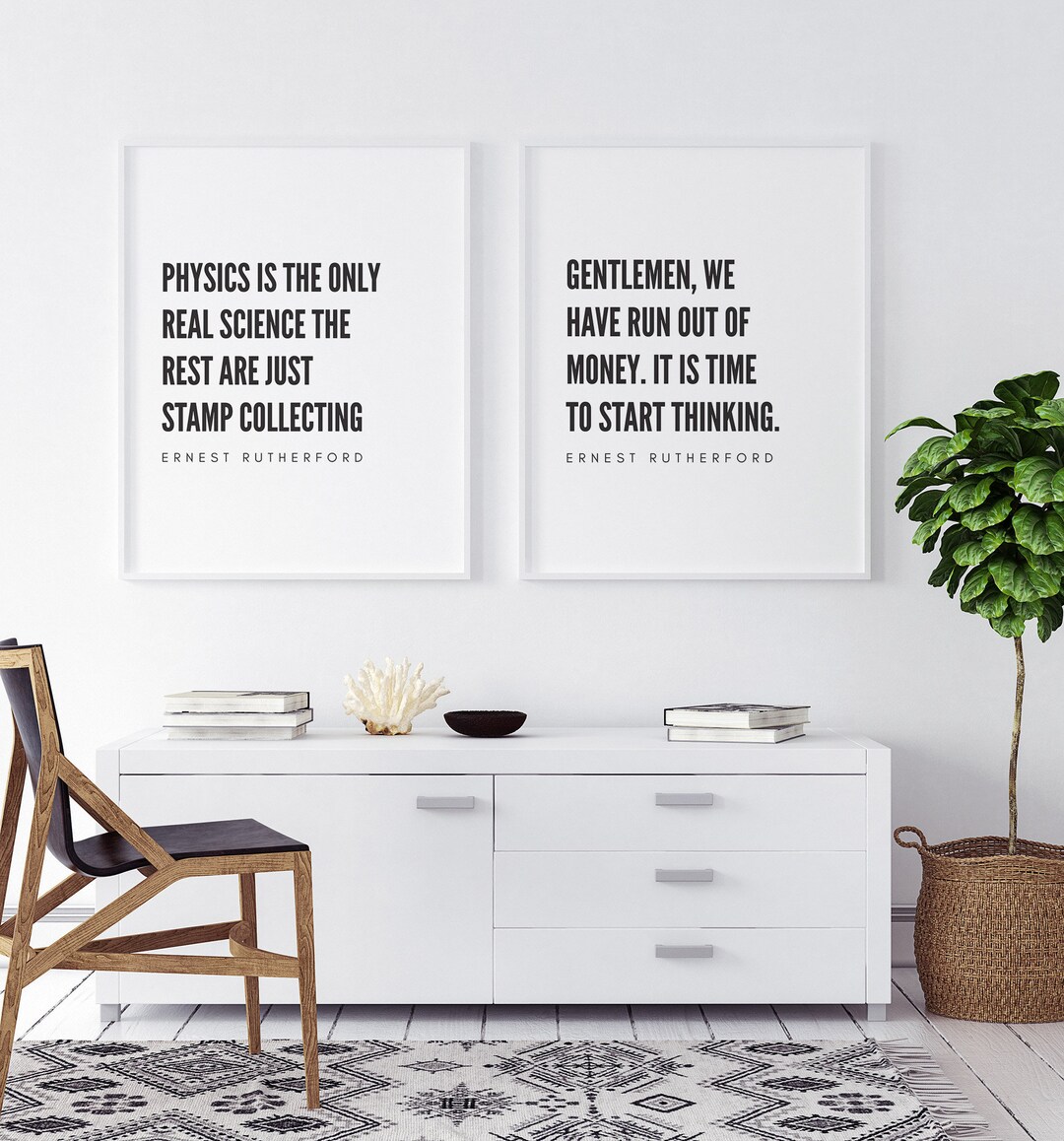 Ernest Rutherford Quote Print Bundle - Business Wall Art Typography ...
