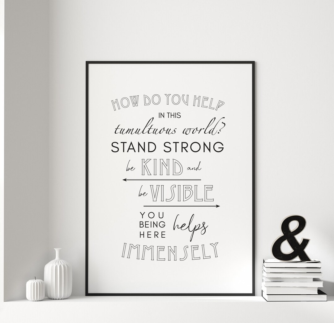 Positive Affirmation Lettering Print | How Do You Help in This ...