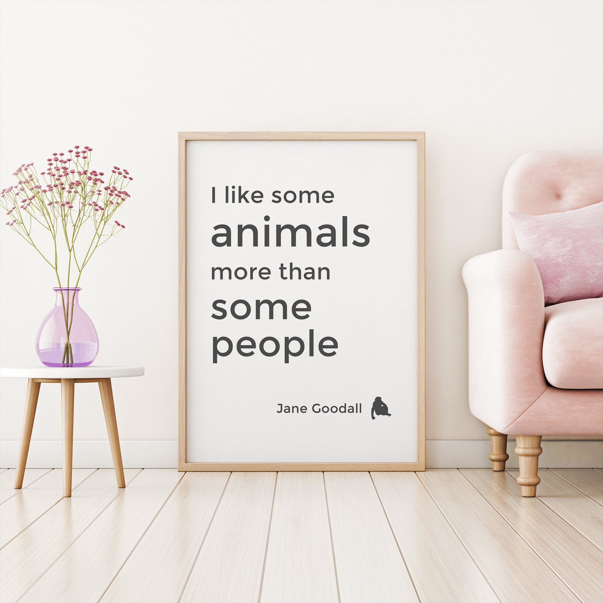 Jane Goodall Wall Art Bundle - Amazing Women Gift - 8 X 10 Unique ...