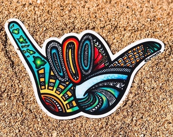 Shaka Sign Sticker | Etsy