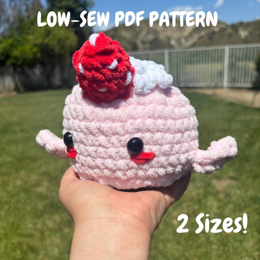 LOW SEW Mini and Jumbo Strawberry Mochi Narwhal Crochet Pattern ...
