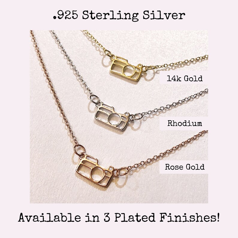 Dainty Camera Necklace / Gift for Photographer / Camera | Etsy