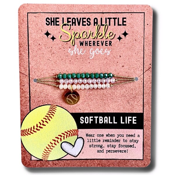 Softball Bracelet - Etsy