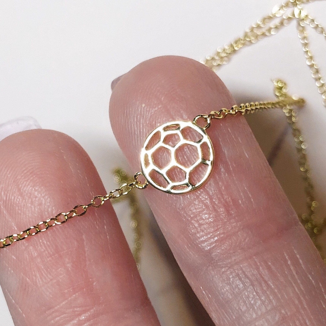 Dainty Soccer Necklace / Soccer Necklace / Soccer Jewelry / Soccer Team ...
