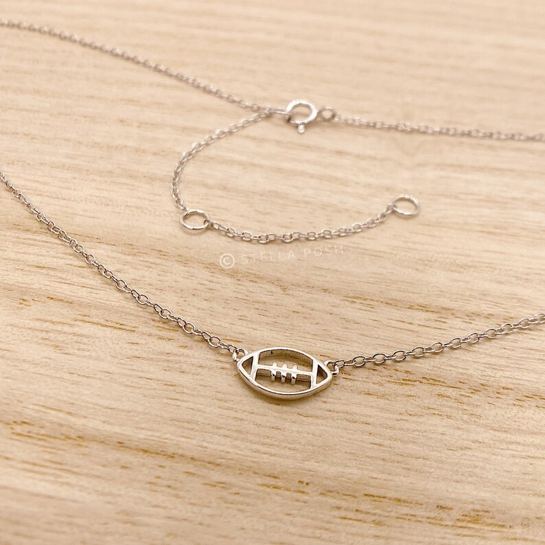 Tiny Football Necklace / Football Jewelry / Football Mom Gift - Etsy