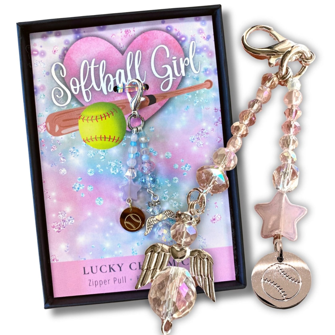 Softball Charm Clip Softball Team Gift Gift for Softball Player ...