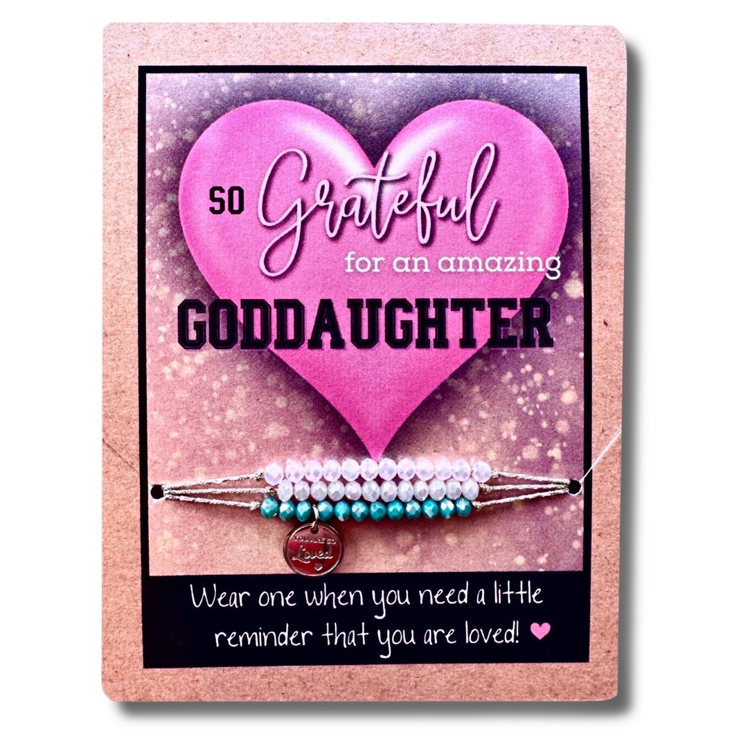 Gold-plated Goddaughter Bracelet With Iridescent Glass Beads Polyester ...