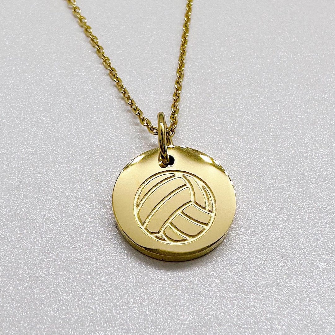 Dainty Volleyball Pendant Necklace - Gift for Volleyball Girl Christmas ...