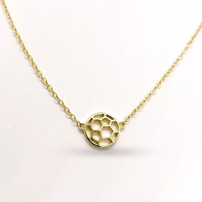 Dainty Tiny Soccer Ball Necklace - .925 Sterling Silver Hypoallergenic ...