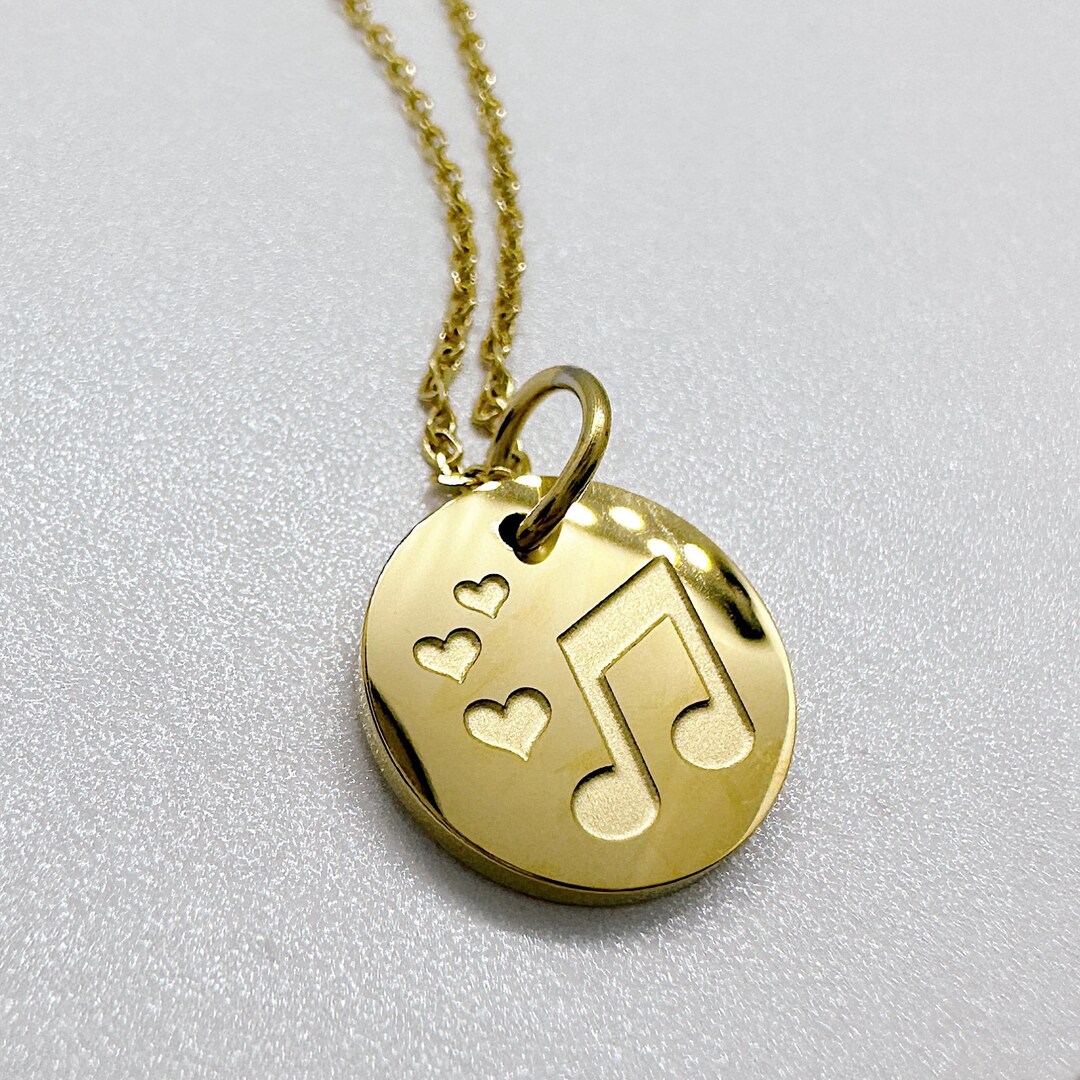 Music Note Necklace | Gift for Musician - Hypoallergenic Tarnish ...