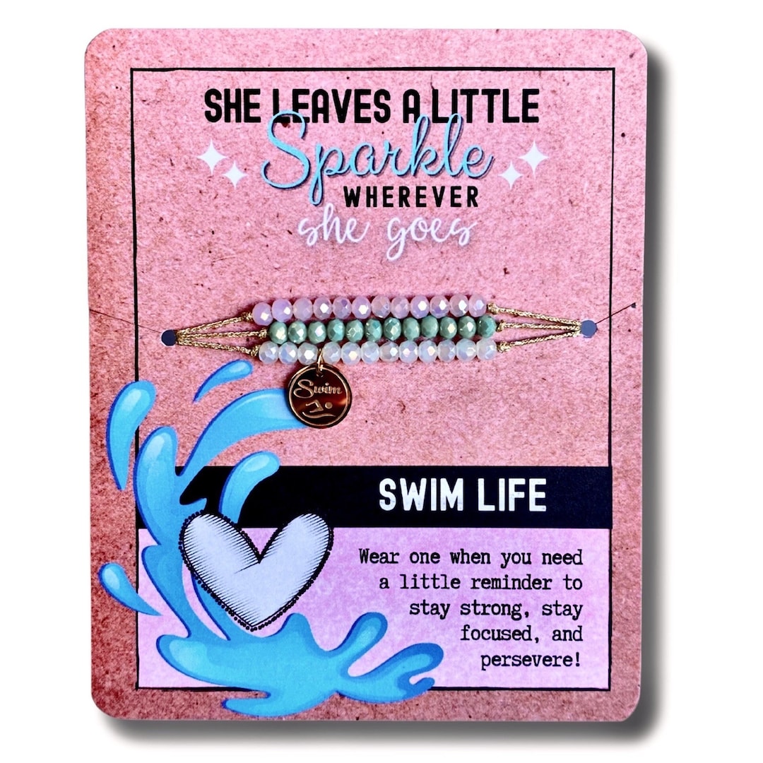 Swimmer Bracelet / Girls Swim Team Gift / Swim Girl Gifts / Ladies Swim ...