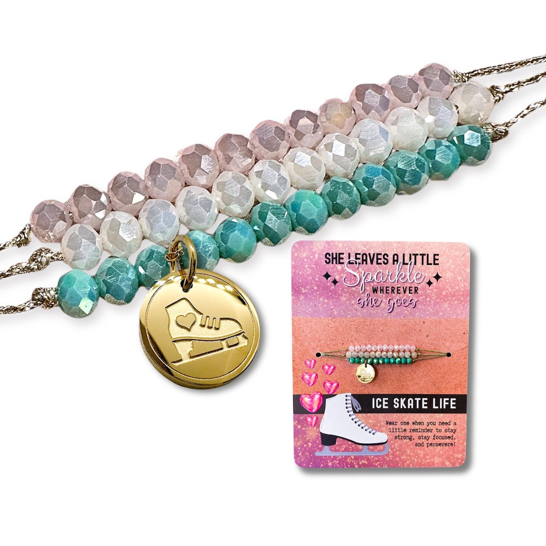 Ice Skate Charm Bracelet - Gift for Figure Skater - Hypoallergenic and ...