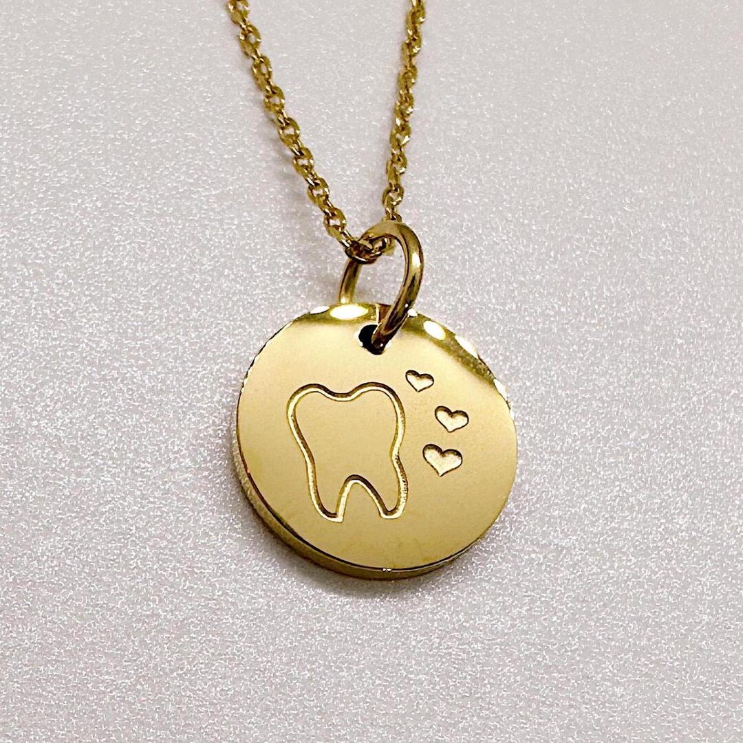 Tooth Pendant Necklace | Custom Dental Gift - Hypoallergenic and ...