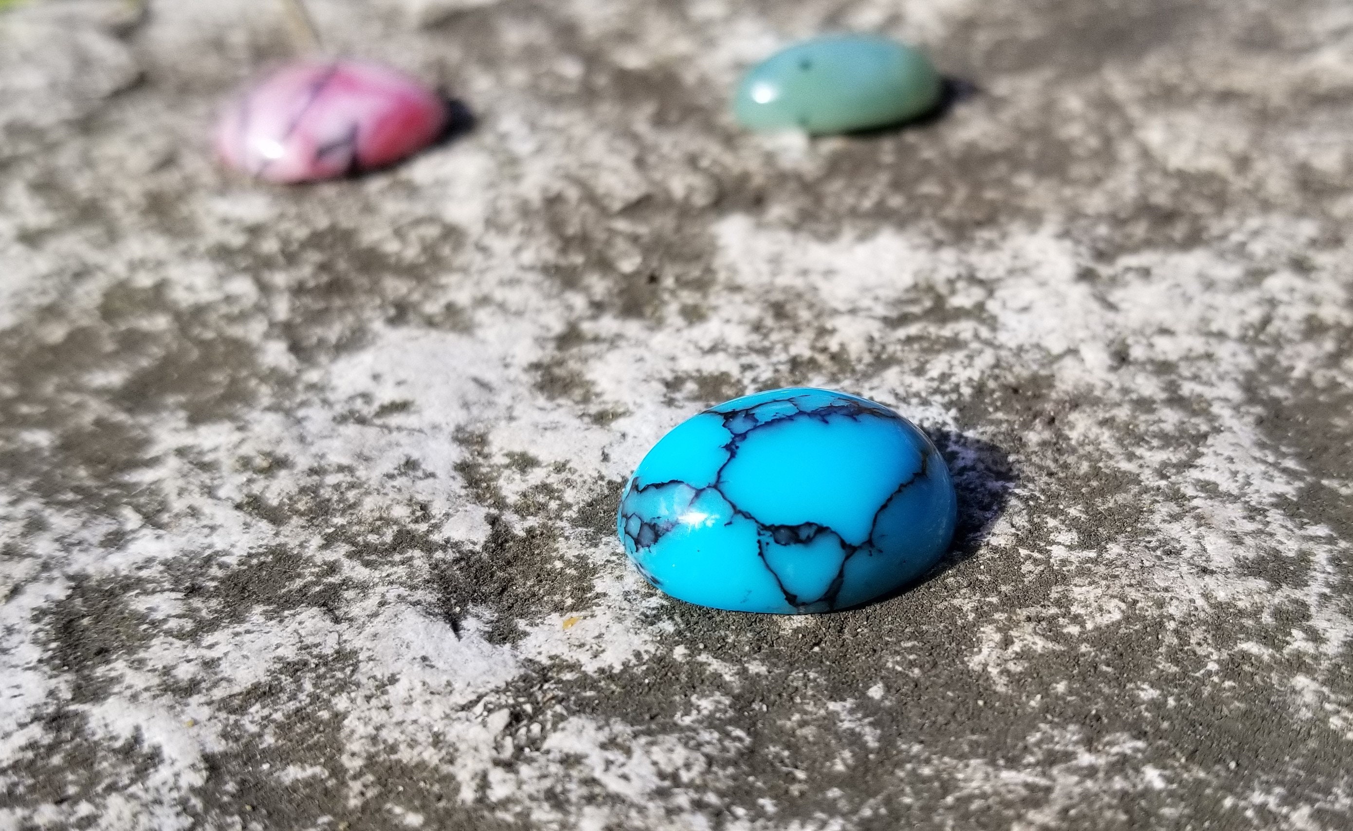 Cabujón ovalado turquesa 14mmX18mm gema | Etsy