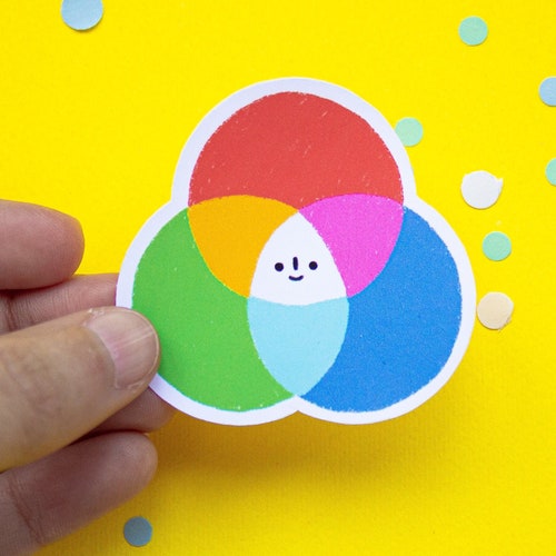 Color System Sticker RGB Wheel Sticker Cute Colorful Hue - Etsy Canada