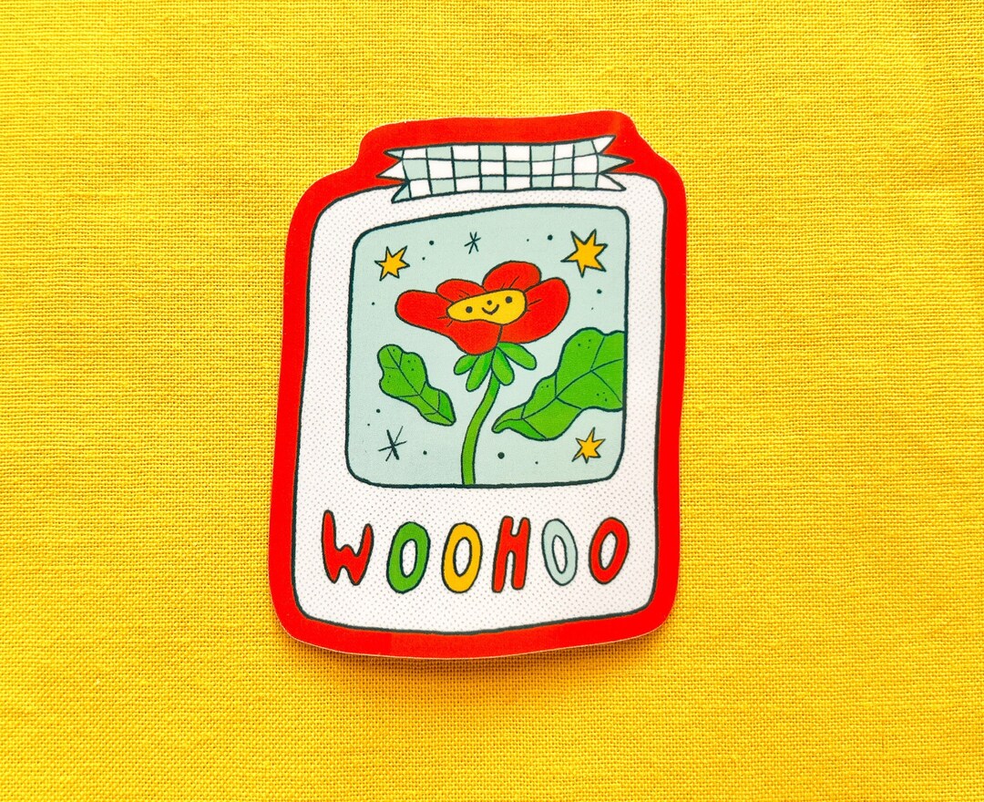 Woohoo Flower Polaroid Picture Sticker Happy Photography Moment Poppy ...
