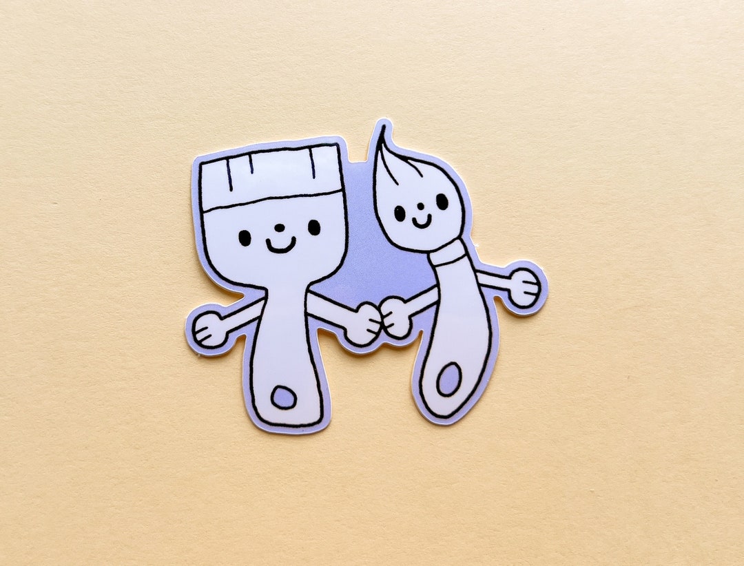 Painting Buddies Vinyl Sticker - Paintbrush Artist Tools Drawing Cute ...