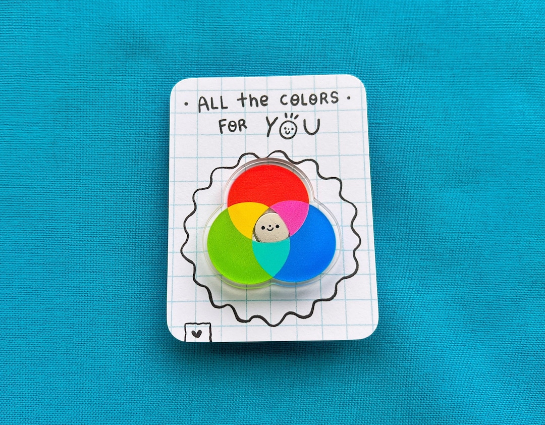 Color System Acrylic Pin (RGB CMYK Artist Designer Cute Paints Color ...