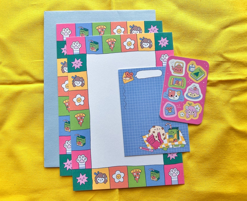 Comfy Letter Writing Set Cozy Cute Kawaii Stationery Kit Pen Pal ...