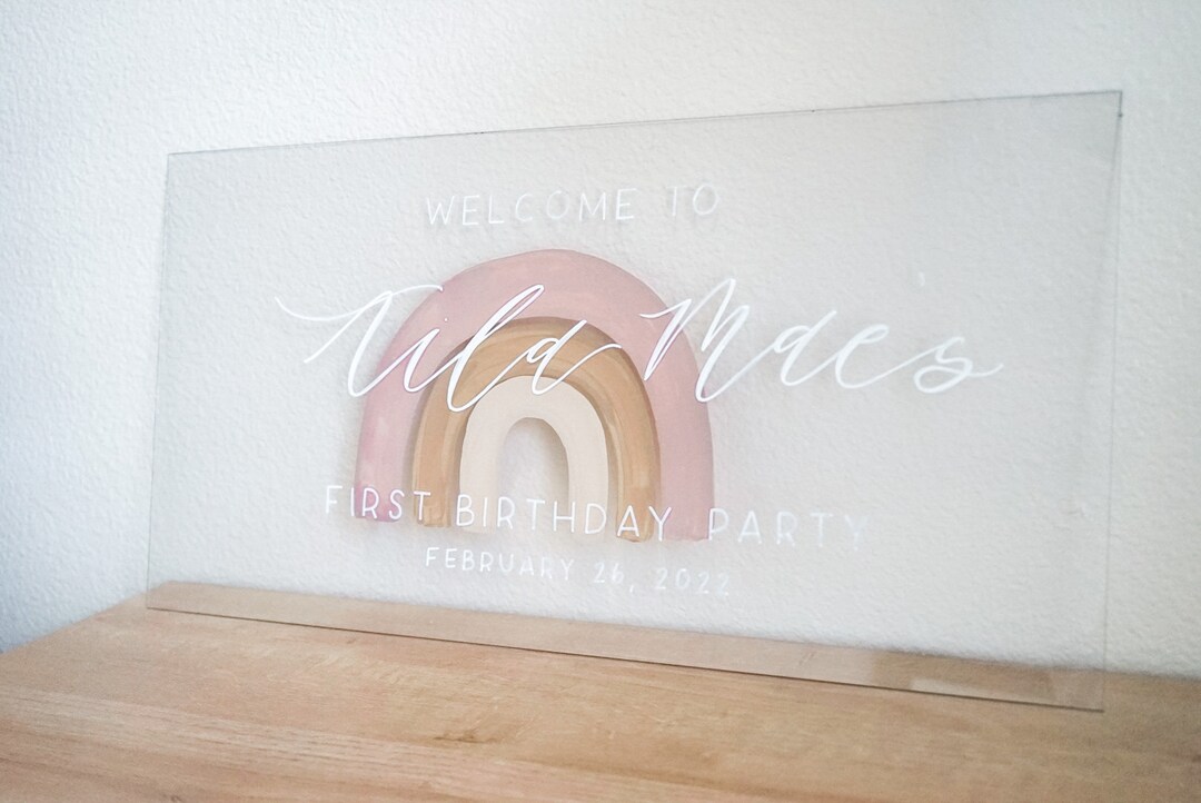 Hand-lettered Baby Welcome Sign Acrylic Welcome Sign - Etsy
