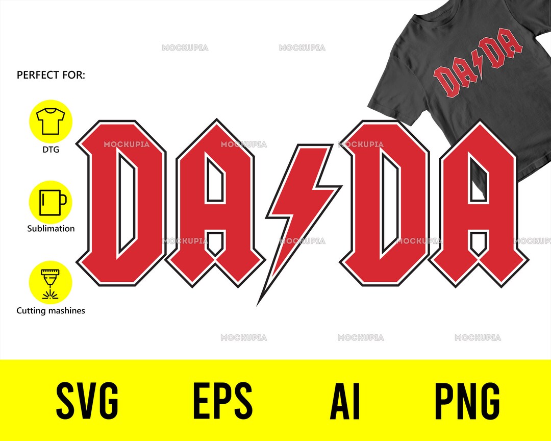 Dada SVG, Funny Father's Day Svg, Dad Rock Svg, Funny Father's Day Gift ...