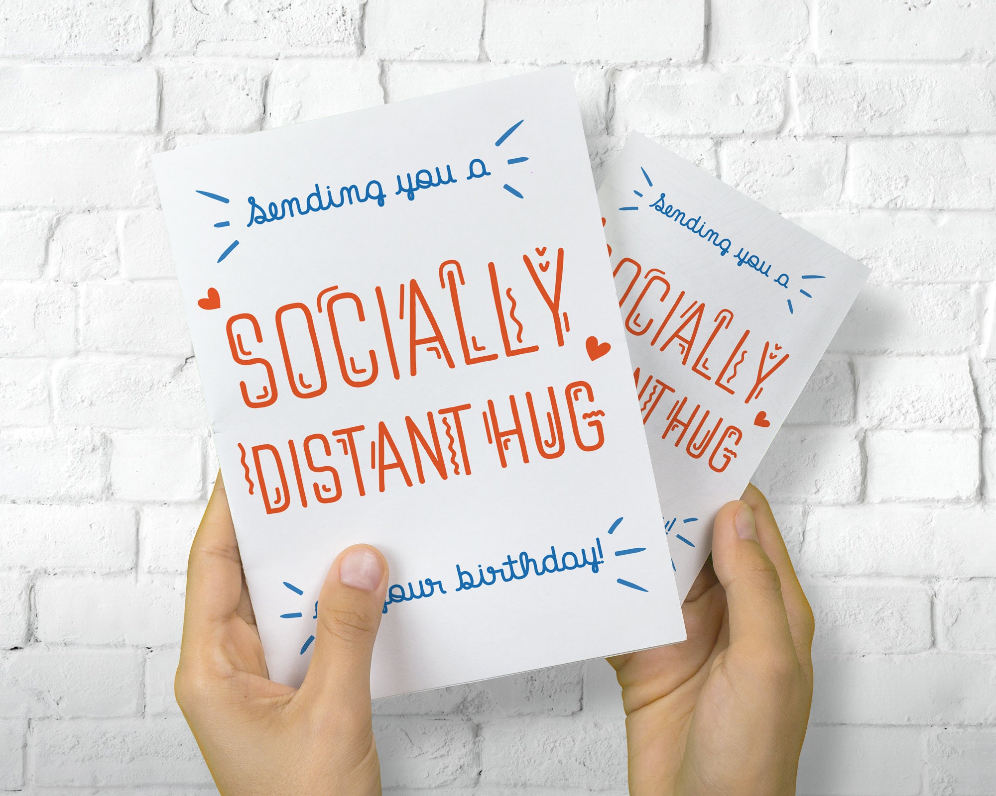 Sending You A Socially Distant Hug on Your Birthday Greeting Card ...