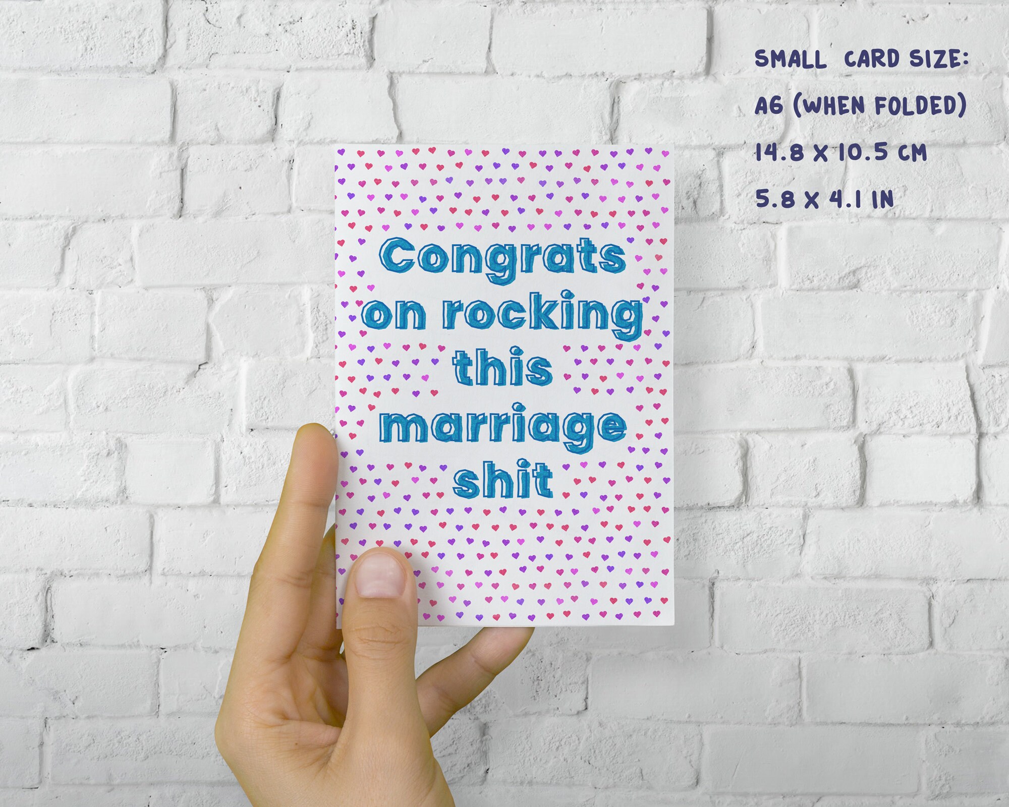 Congrats on Rocking This Marriage Shit Funny Anniversary Card for ...