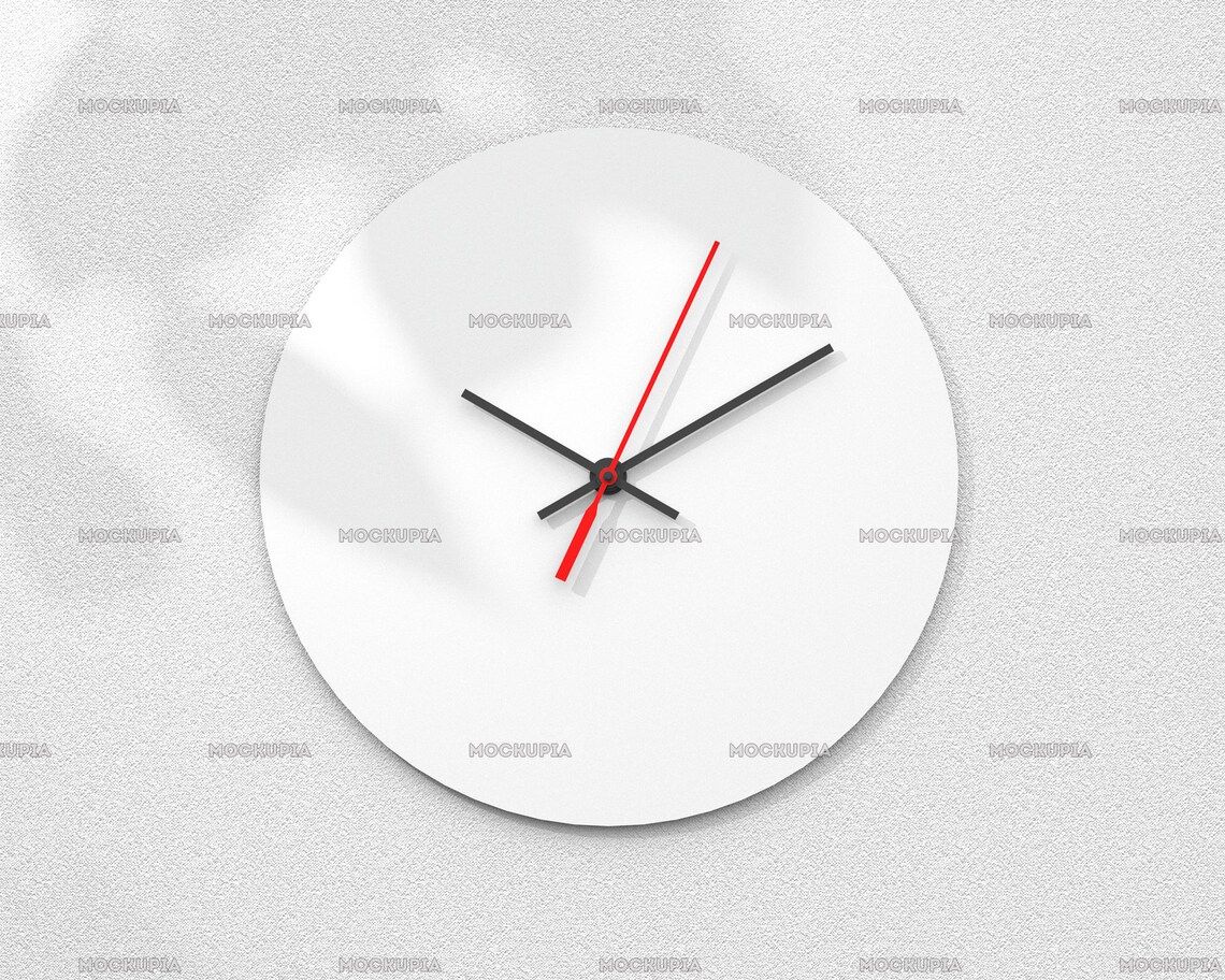 Wall Clock Mockup, Sublimation Clock Mockup, No Frame Clock Mockup ...