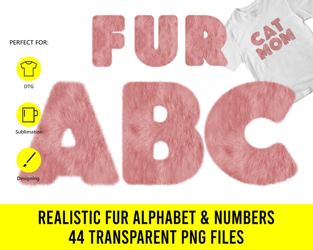 Realistic Fur Alphabet, Funny Alphabet, Fur Letters, Fluffy Letters ...