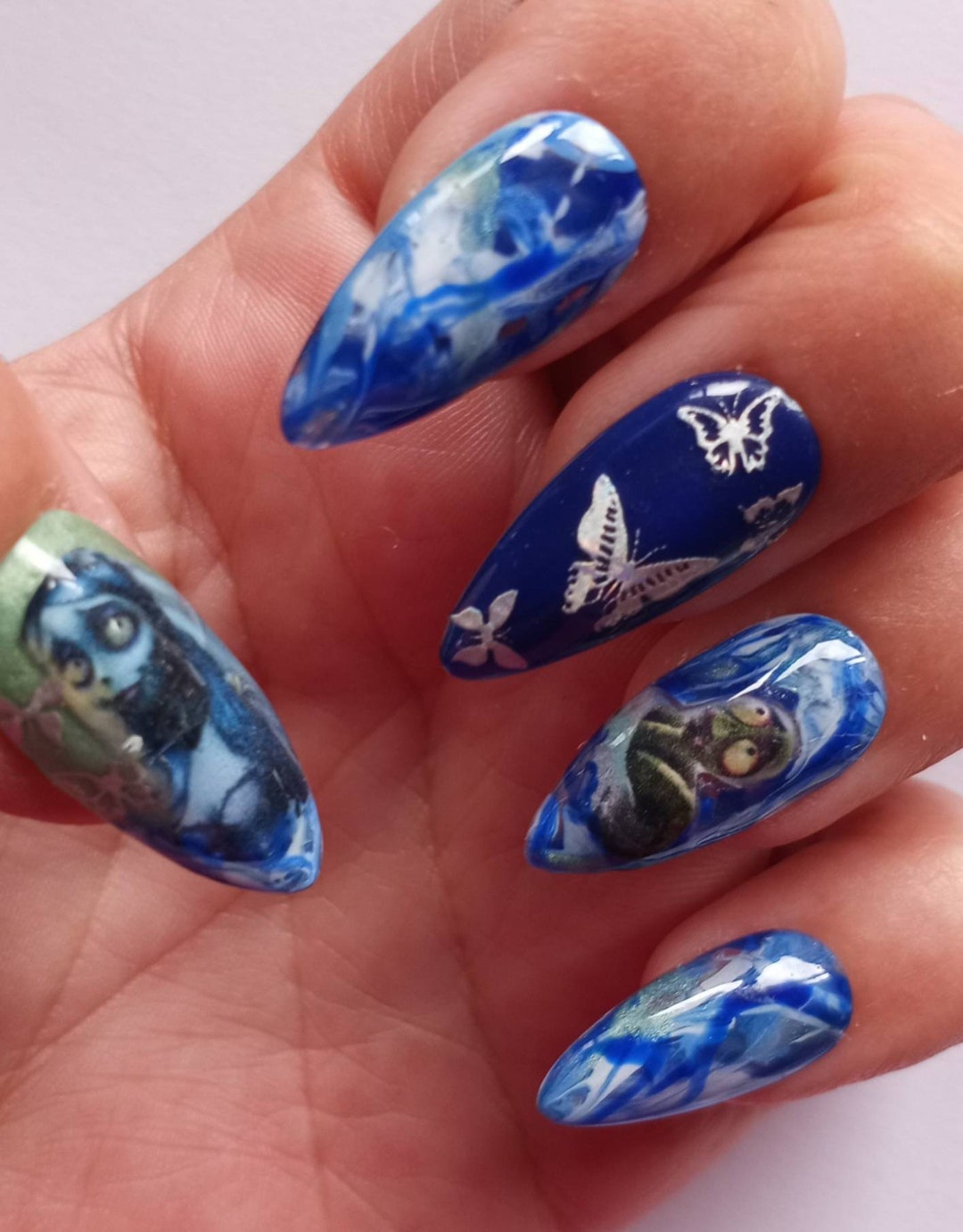 The Corpse Bride Tim Burton Luxury Halloween/gothic Nails Come in Any ...