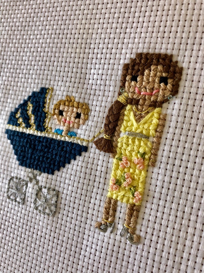 Personalized Cross Stitch Family Portrait - Etsy