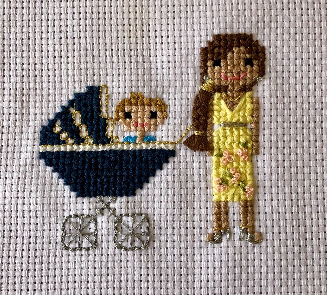 Personalized Cross Stitch Family Portrait - Etsy