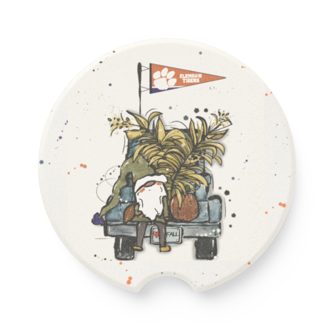 Soapstone Car Coaster, Clemson Car Coaster, College Football, Car Cup ...
