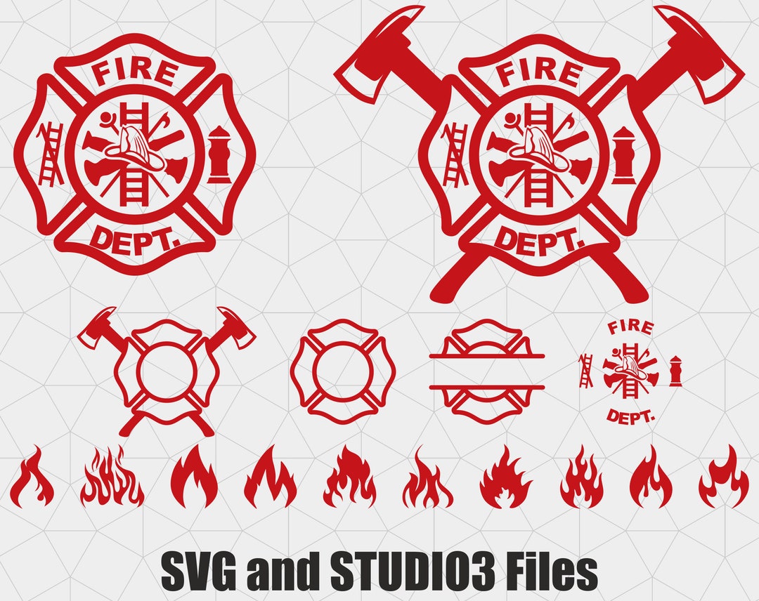 Firefighters and Fire, Firemen's Shield, Fire Department Logo, SVG ...